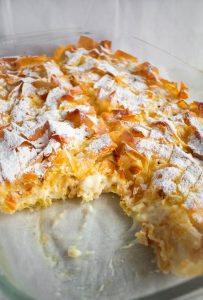 Bougatsa - Crispy Filo Pastry Filled With Warm Custard Cream - Real ...