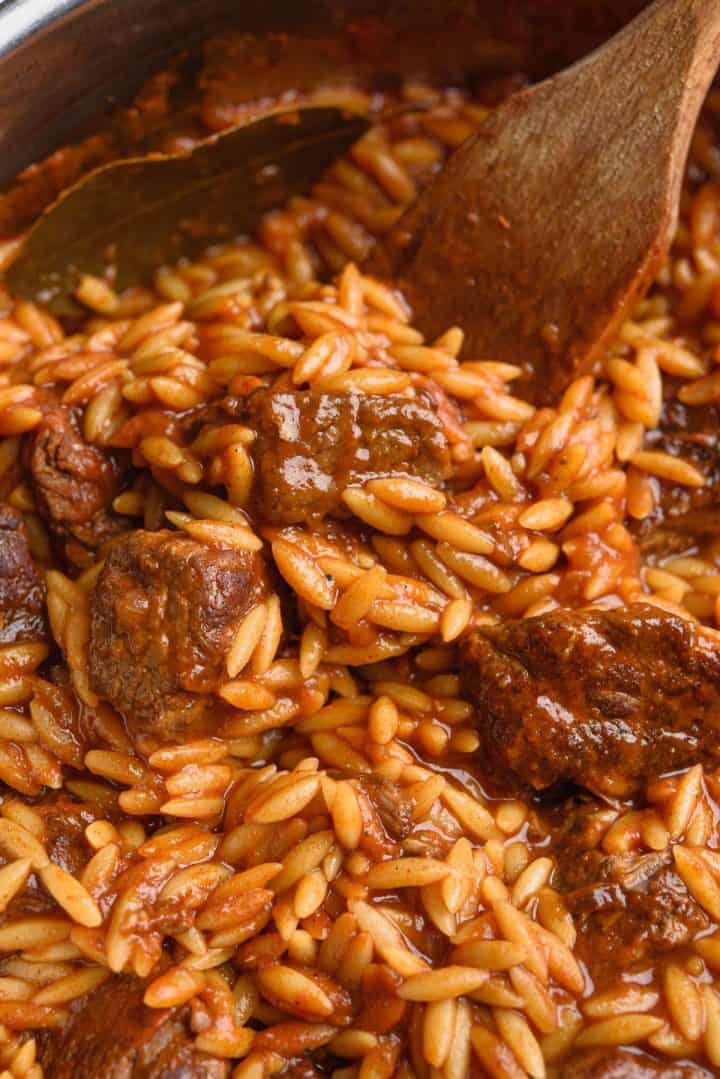 Beef Giouvetsi (Beef Orzo Pasta) - Real Greek Recipes